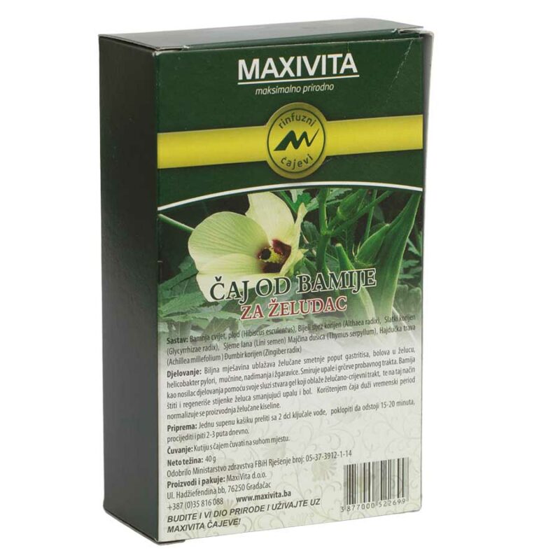 Čaj od bamije za želudac 40g MaxiVita - Pharmacy & BIO
